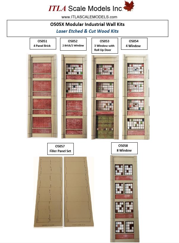 O scale Laser Cut Industrial Wall Panel Kit – ITLA Scale Models Inc.